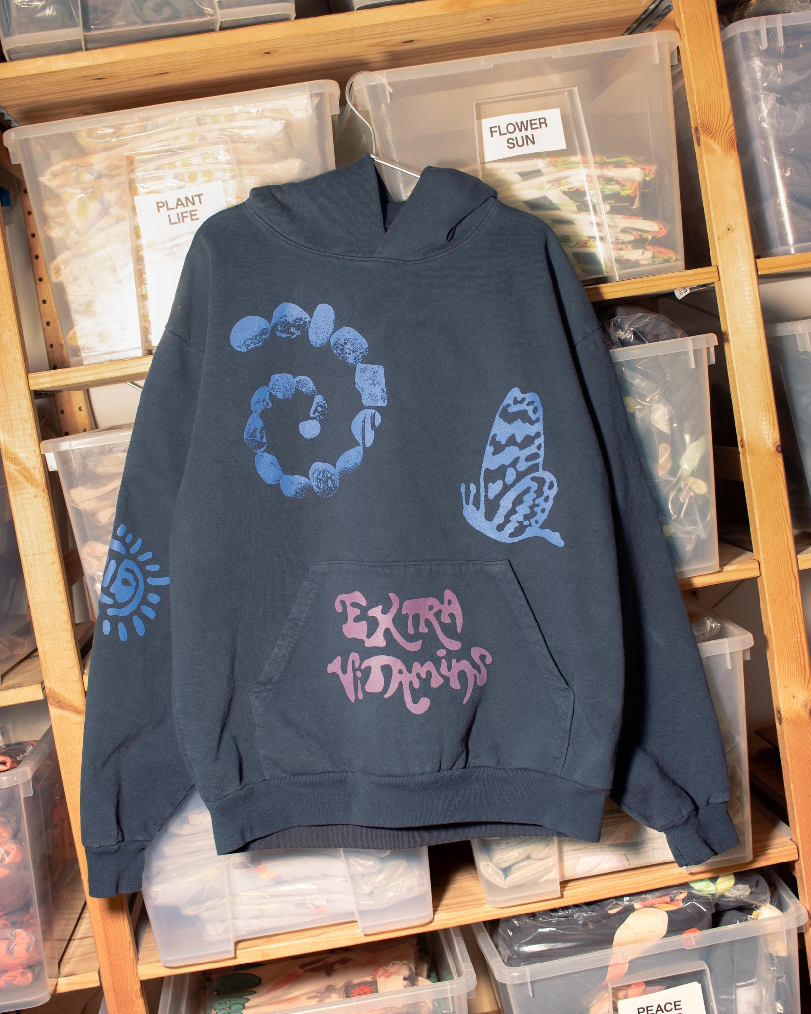 HERE NOW hoodie - dolphin – Extra Vitamins